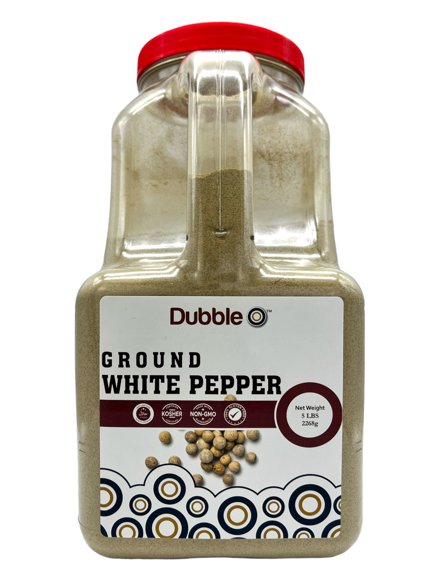 Ground White Pepper in Bulk – 5 LBS - Dubble O - Quality Herbs and Spices